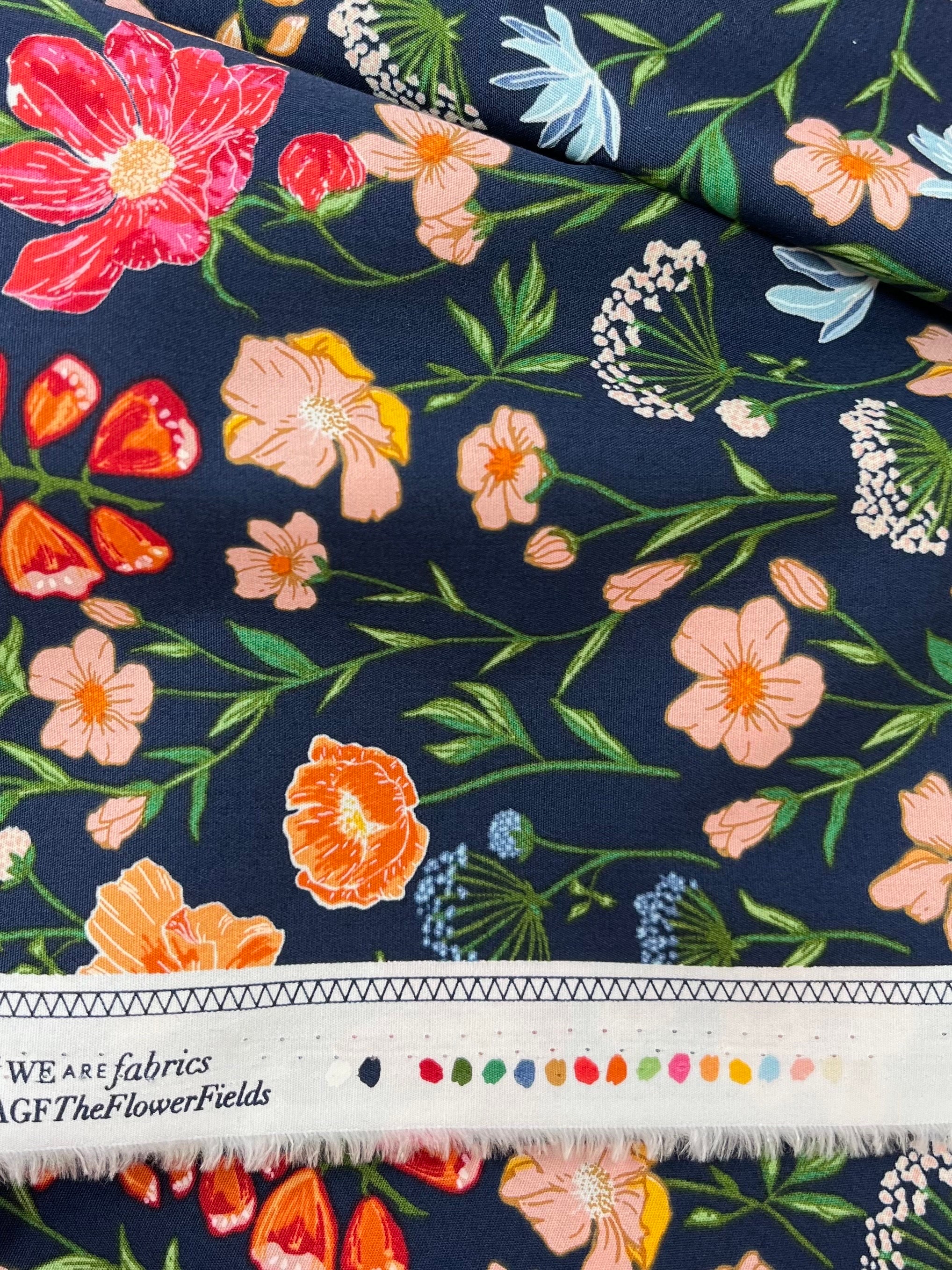 Wild Majestic/the Flower Fields/maureen Cracknell/art Gallery Fabrics ...