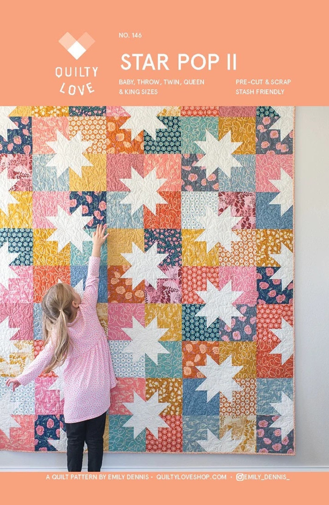 Quilt Pattern/star Pop Ii/emily Dennis/quilty Love/baby, Throw, Twin ...