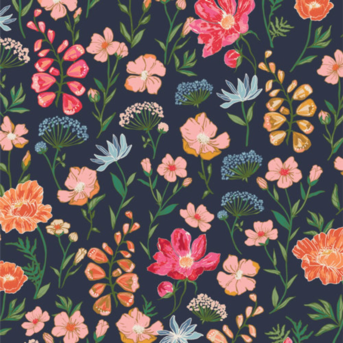 Wild Majestic/the Flower Fields/maureen Cracknell/art Gallery Fabrics ...