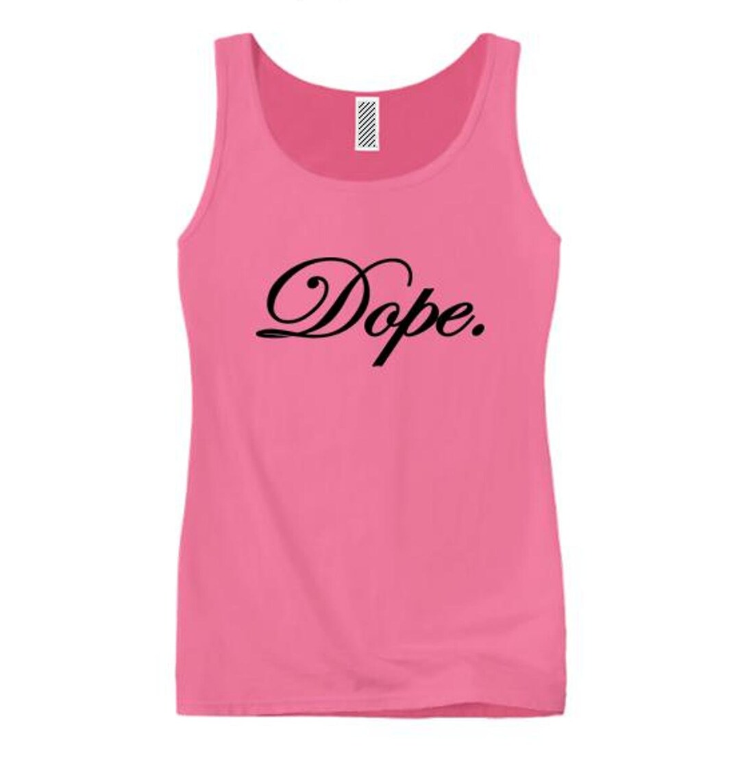 Womens Stylish 'dope' Graphic Tank Tops-assorted Colors (sizes Sm-3x ...