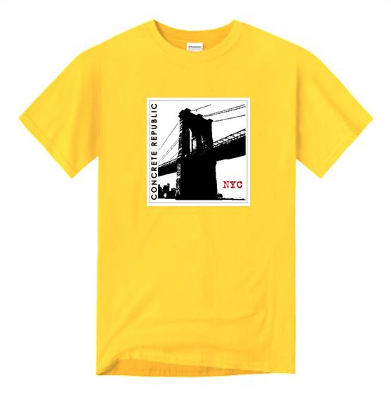 Mens Brooklyn Bridge t-shirts encre ultra moderne/minimaliste style ...