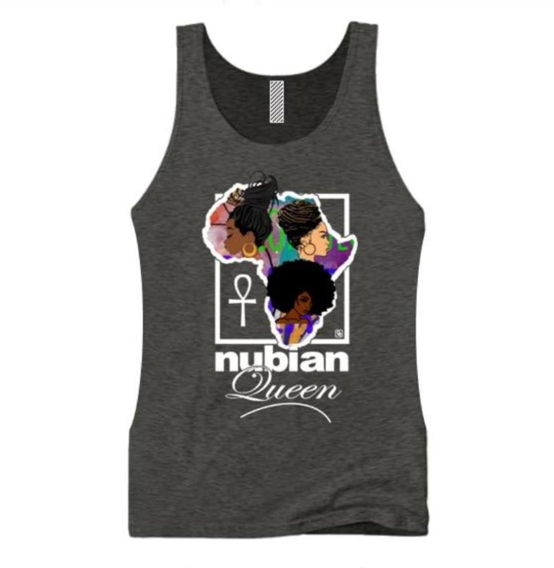 Afrocentric, Women's Tank Tops 'nubian Queen' African Art Style Graphic ...