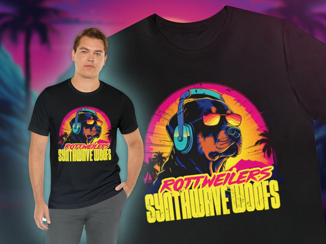 Special Edition Synthwave Woofs T-shirt, Funny Dog Tshirt, Unique ...