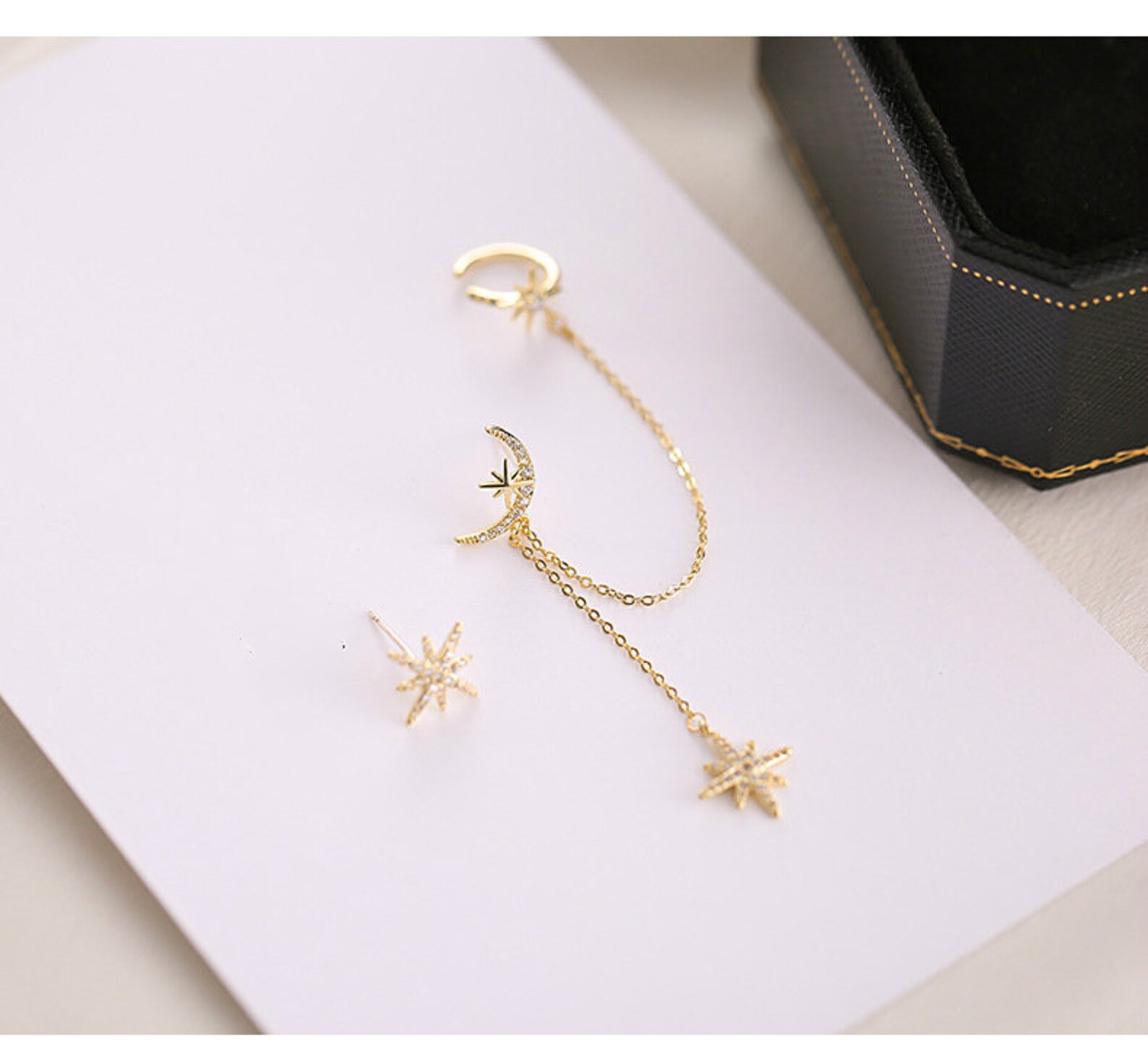Ear Cuff Ear Cuff With Chain Ear Cuffs Ear Cuff - Etsy