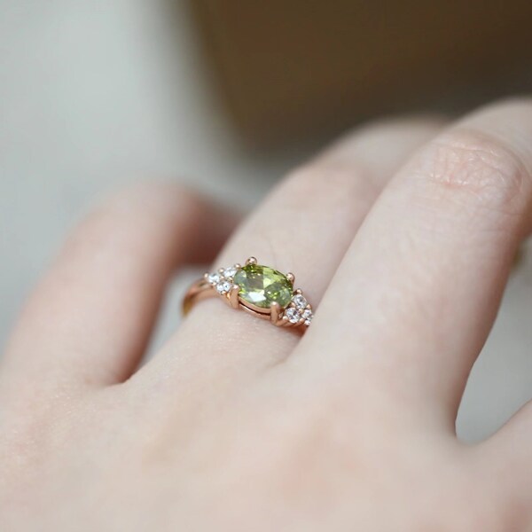 Olive Green Ring - Etsy