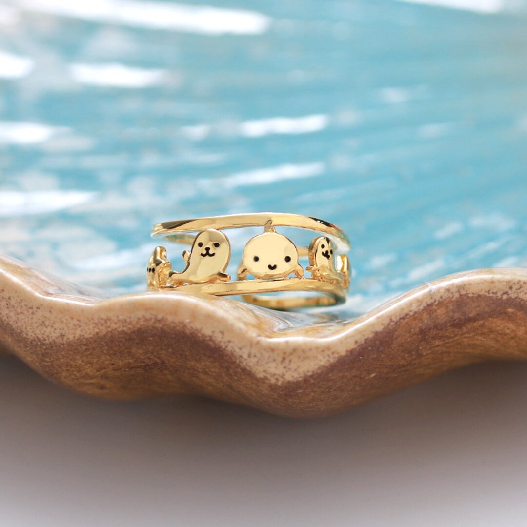 Gold Dolphin Ringmermaid Ringthumb Ringseal Ring Fish - Etsy
