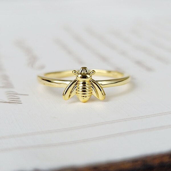 Gold Bee Ring - Etsy