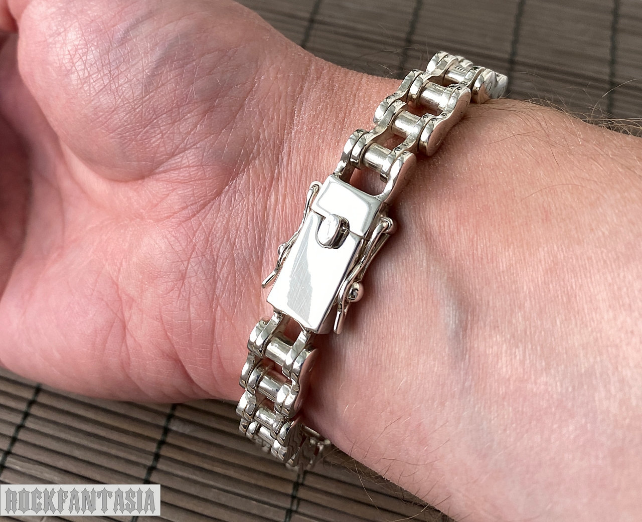 Motorcycle Chain Bracelet Men Solid 925 Sterling Silver Biker Heavy - Etsy