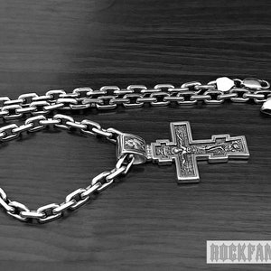 Christian Cross Heavy 925 Sterling Silver Greek Orthodox Jesus Pendant ...