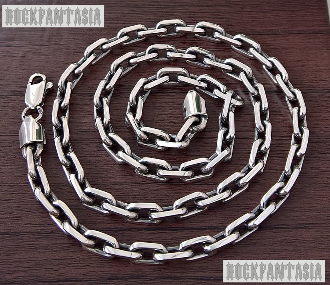Anchor Solid 925 Sterling Silver Necklace Chain Mens Heavy Wide Huge - Etsy