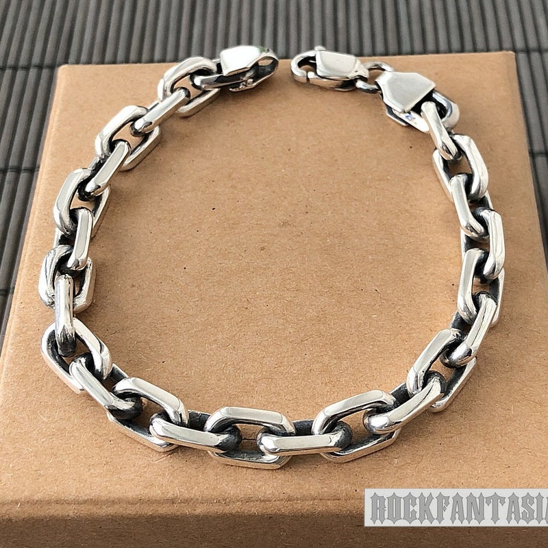 925 Wide Woven Bracelet - Etsy