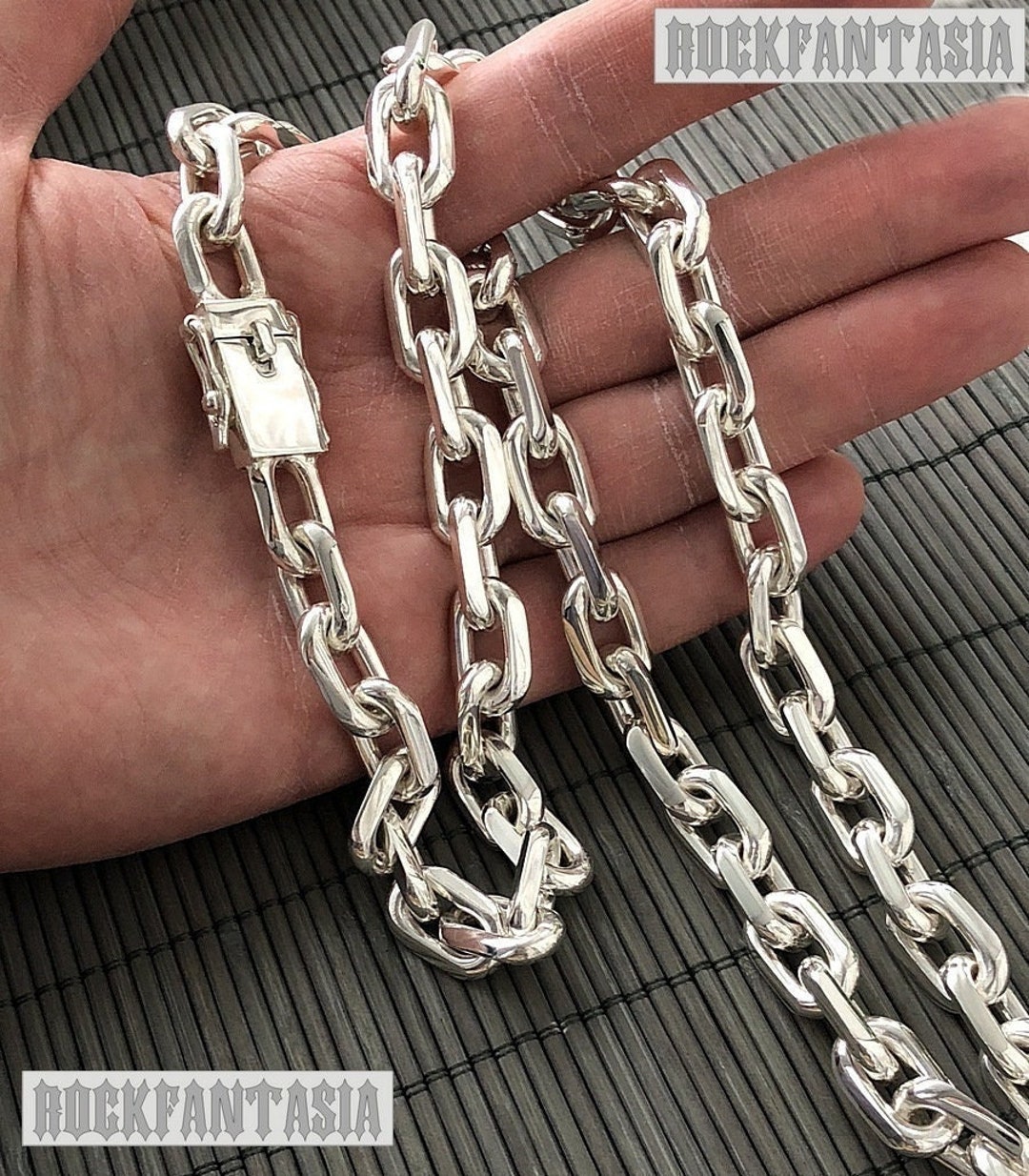 Anchor Solid 925 Sterling Silver Necklace Chain Mens Heavy Wide Huge ...