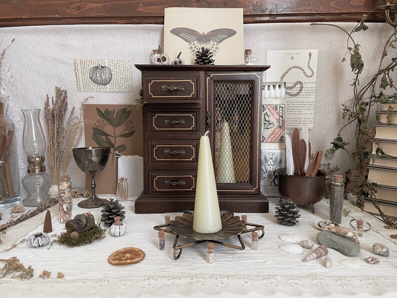Personalized Apothecary Witch Altar Set Altar Set Cabinet - Etsy