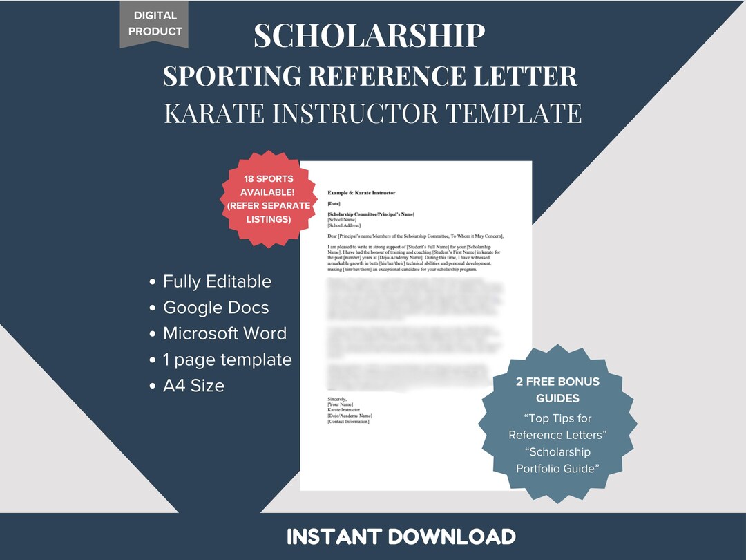 Karate Instructor Recommendation Letter Template - Professional ...