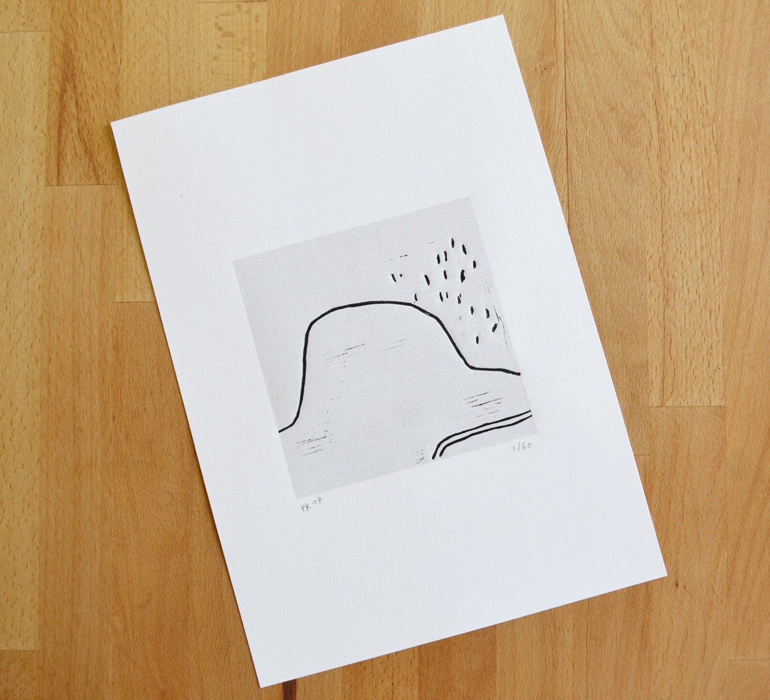 Position Finding 4 Original Linocut on Paper Handmade and Signed ...