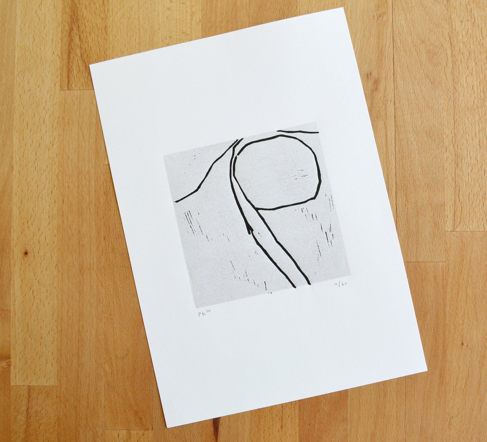 Position Finding 3 Original Linocut on Paper Handmade and Signed ...
