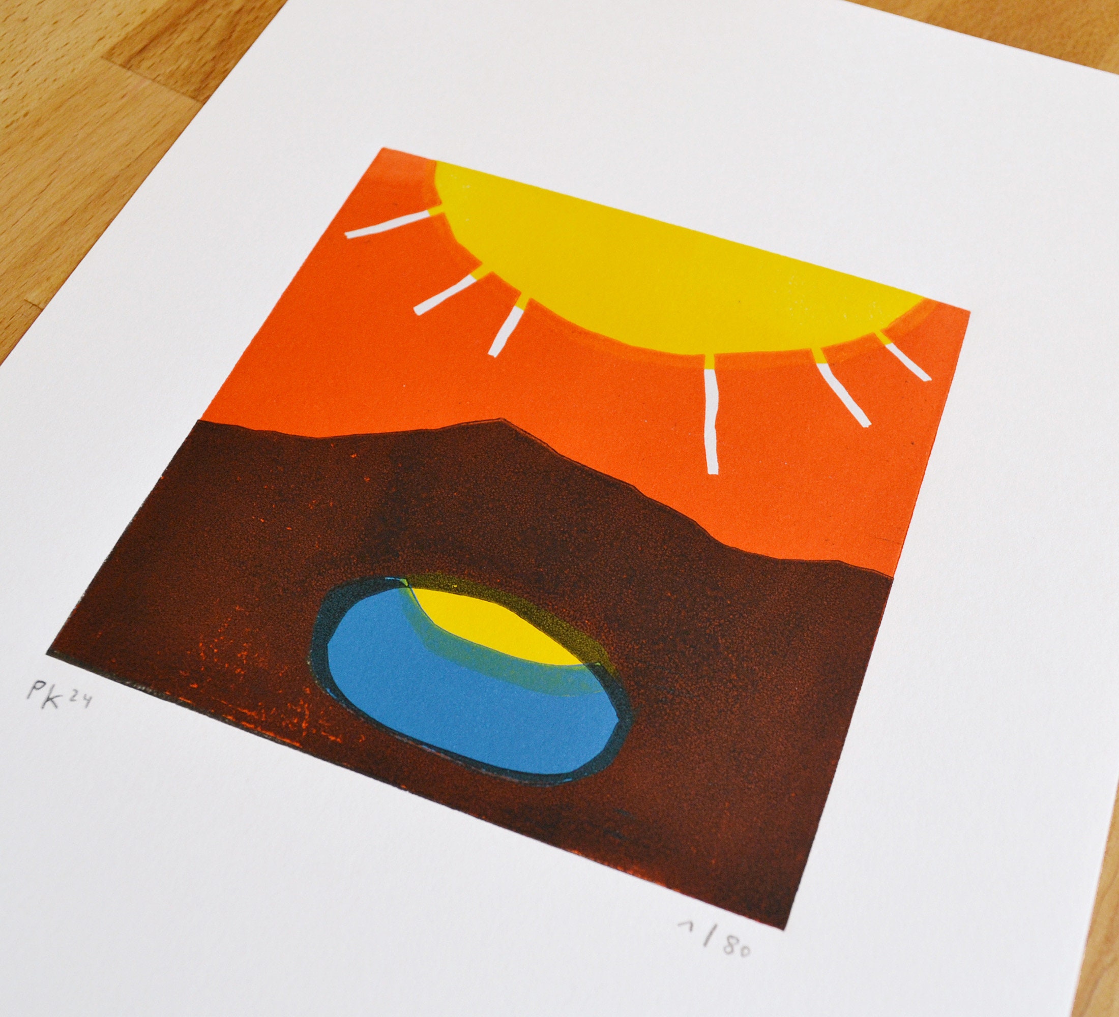 Uncertain Place 24 · Original Linocut on Paper · Handmade and Signed ...