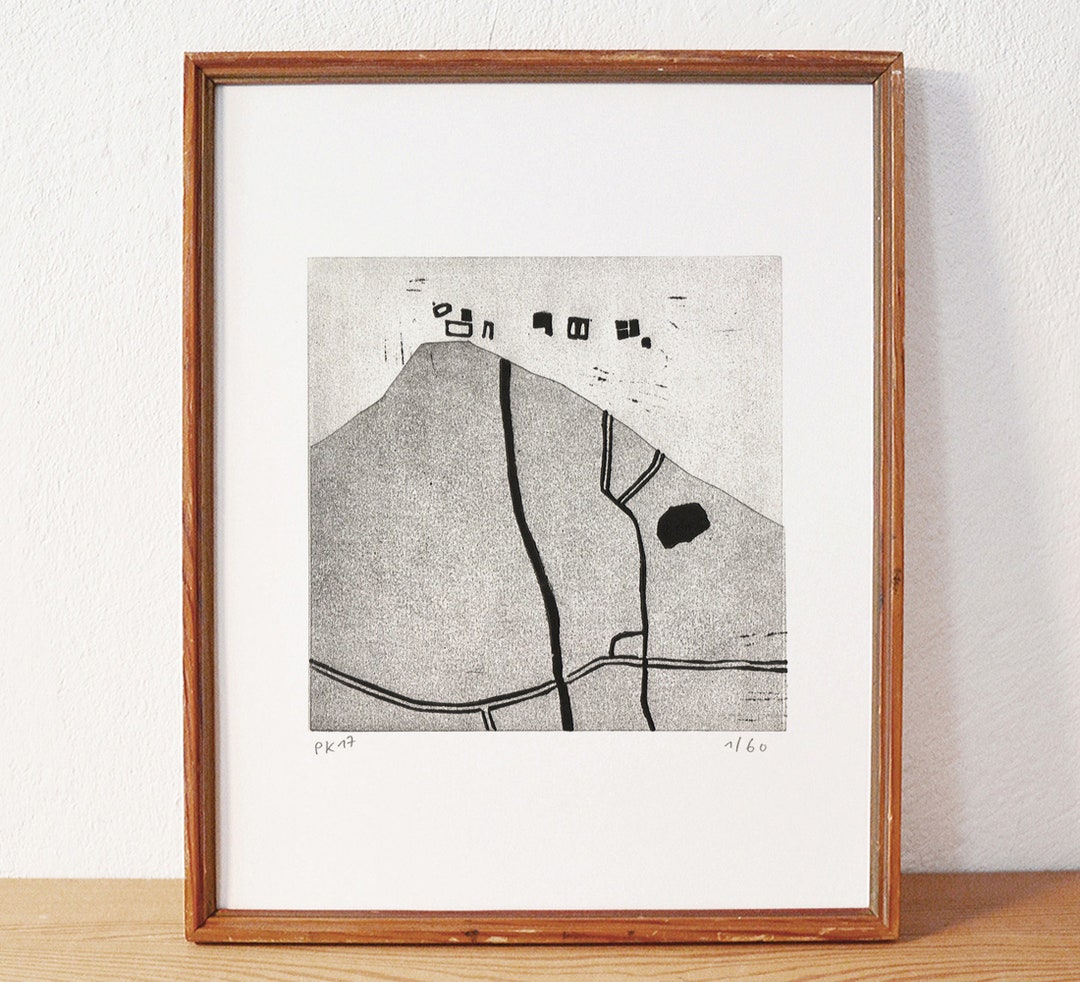 Map 2 · Original Linocut on Paper · Handmade and Signed · Limited ...
