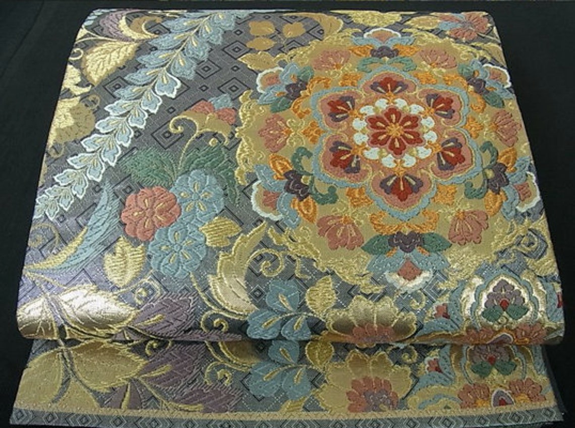 Japanese Silk Karaori Obi Saganishiki by Obi Artist With - Etsy