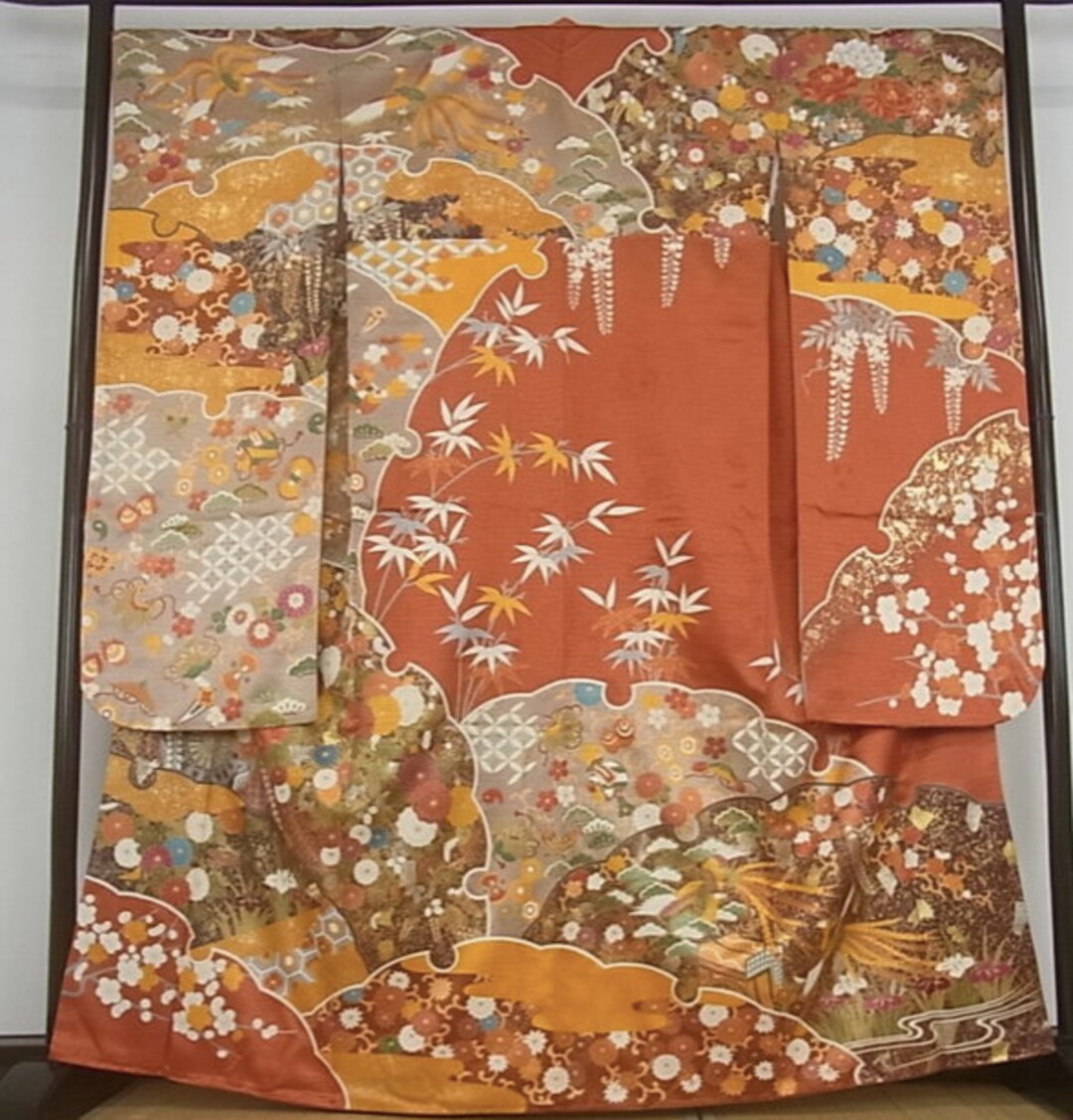 Japanese Silk Furisode From Nishijin - Etsy