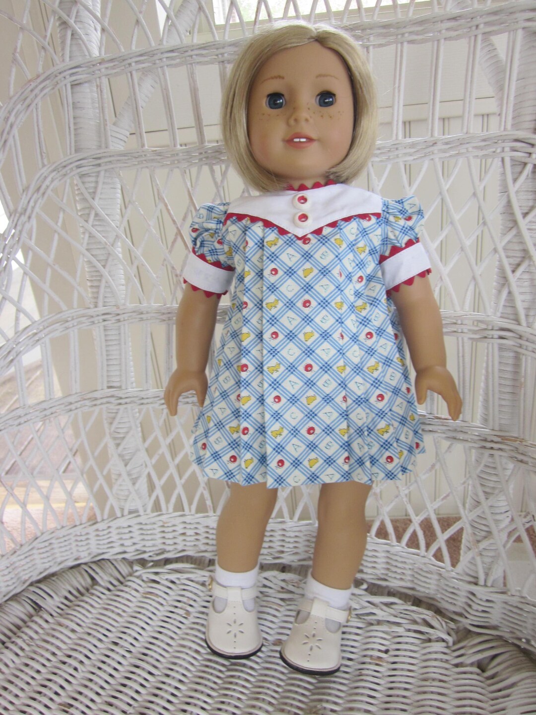 Retro Depression Era 1930's-1940's Pleated Doll Dress Handmade to Fit ...