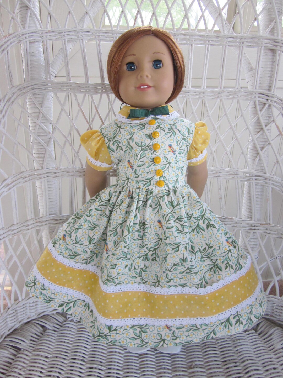 Vintage Style 1800's Doll Dress Handmade to Fit Popular 18 in Dolls ...