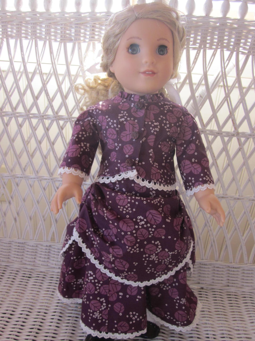 1800's Bustle Doll Dress Handmade to Fit American Girl Other 18 In ...