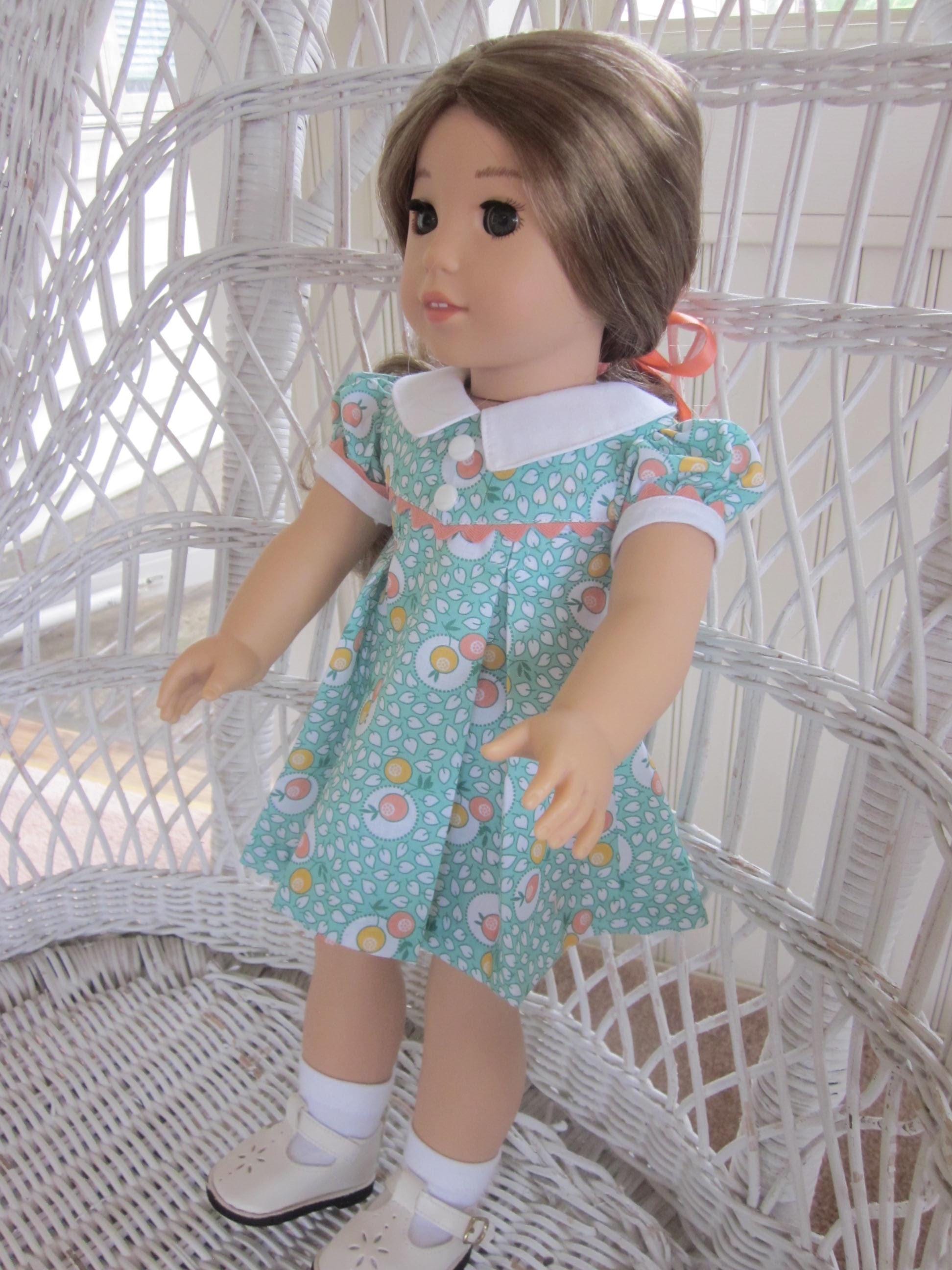 Retro Styled 1930's-1940's Doll Dress Handmade to Fit Popular 18" Dolls ...