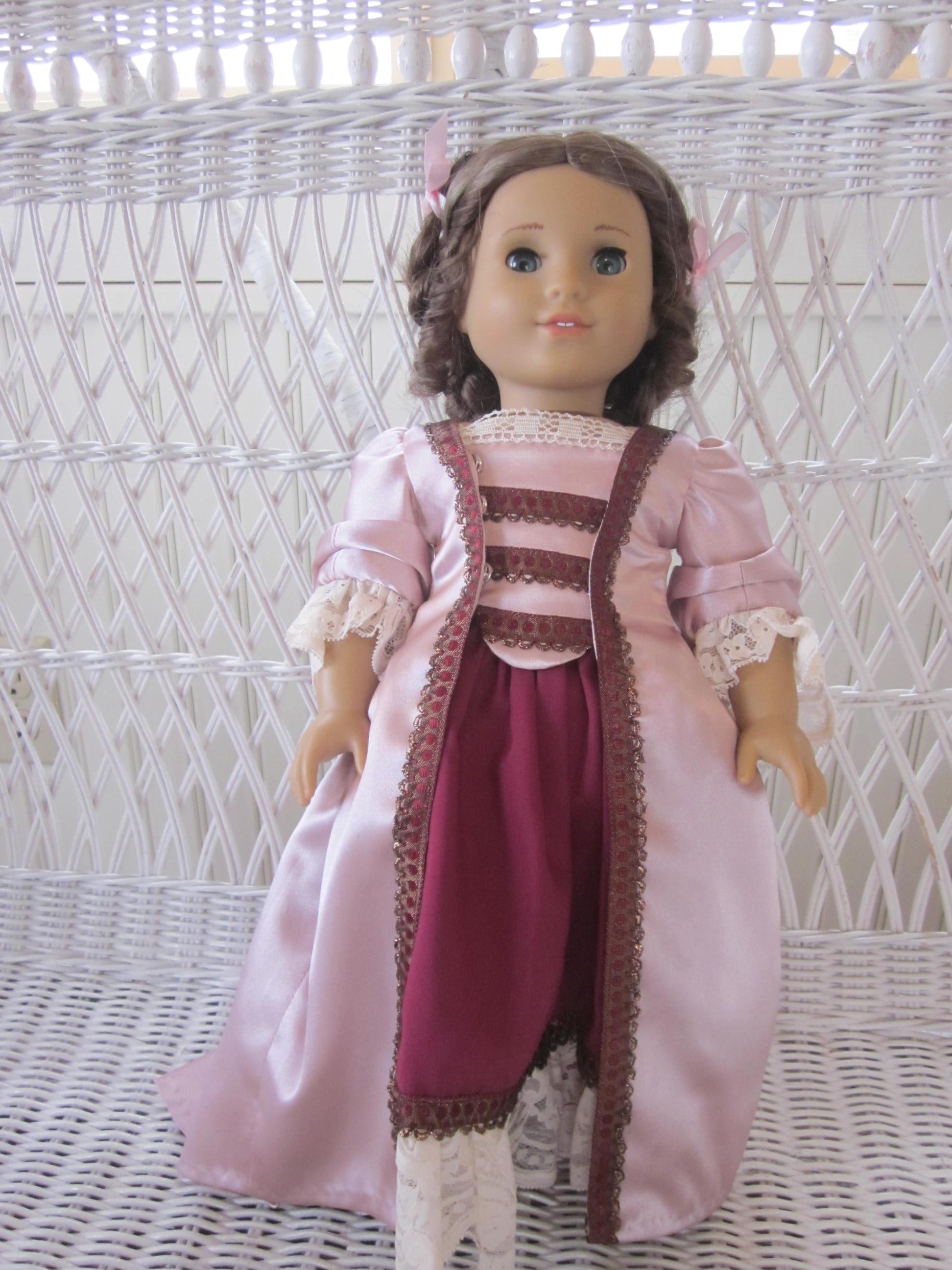 ON SALE!! Handmade 1700s Satin Sacque Gown for 18-inch Dolls - Etsy