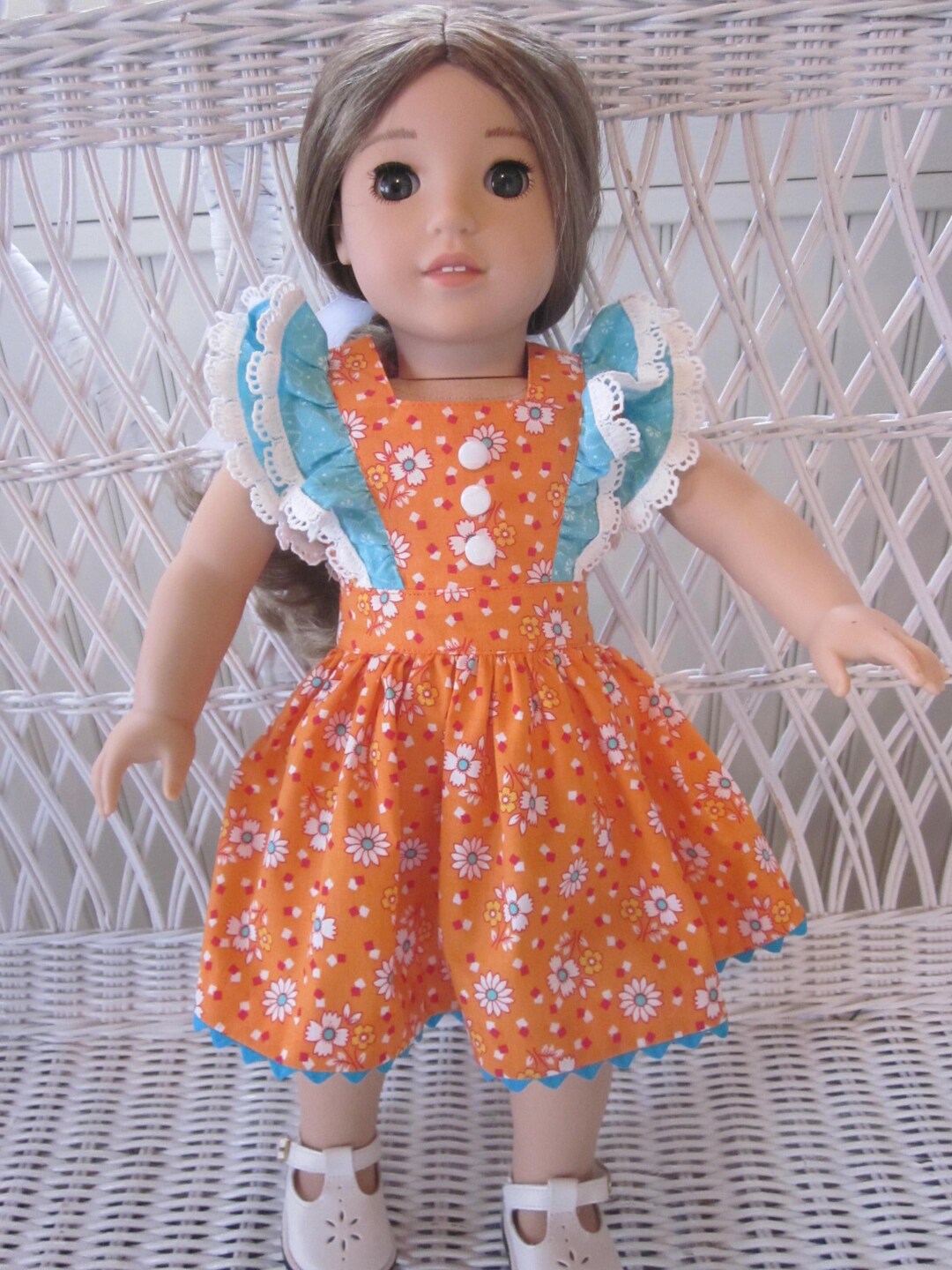 Retro 1930's- 1940's Era Doll Dress Handmade to Fit American Girl and ...