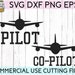 Pilot and Co-Pilot Set Of 2 svg eps dxf png Files for Cutting | Etsy