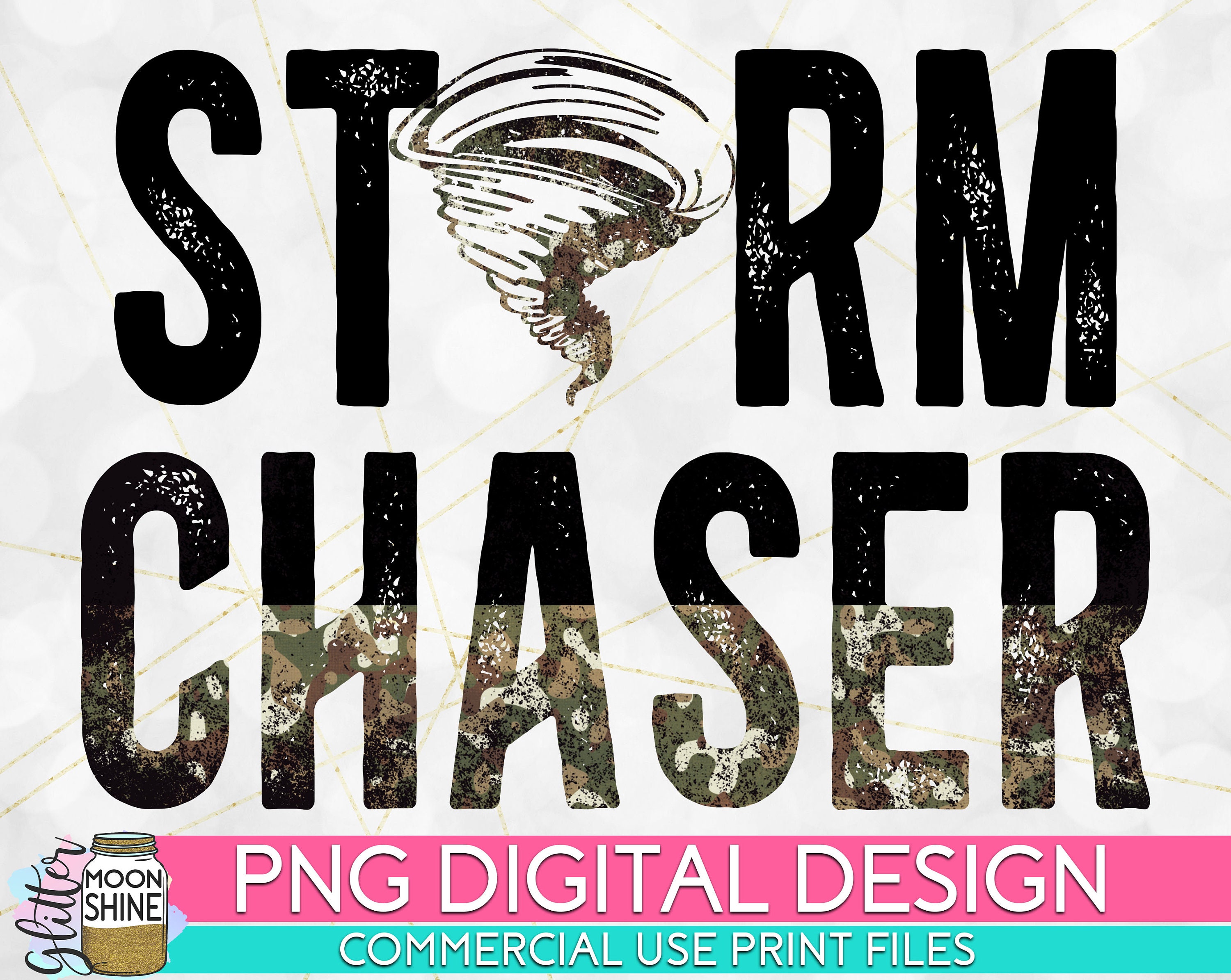 Storm Chaser Grunge Camo PNG Print File for Sublimation or - Etsy