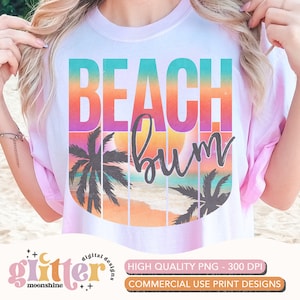 Smiley Beach Bum Summer Design Sublimation PNG - Etsy