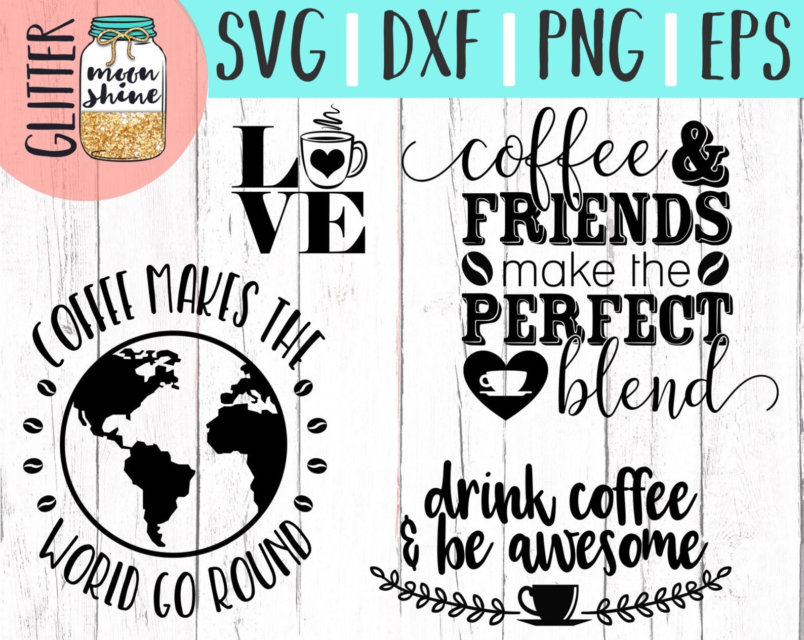 Coffee Lovers Bundle Svg Eps Dxf Png Files for Cutting - Etsy