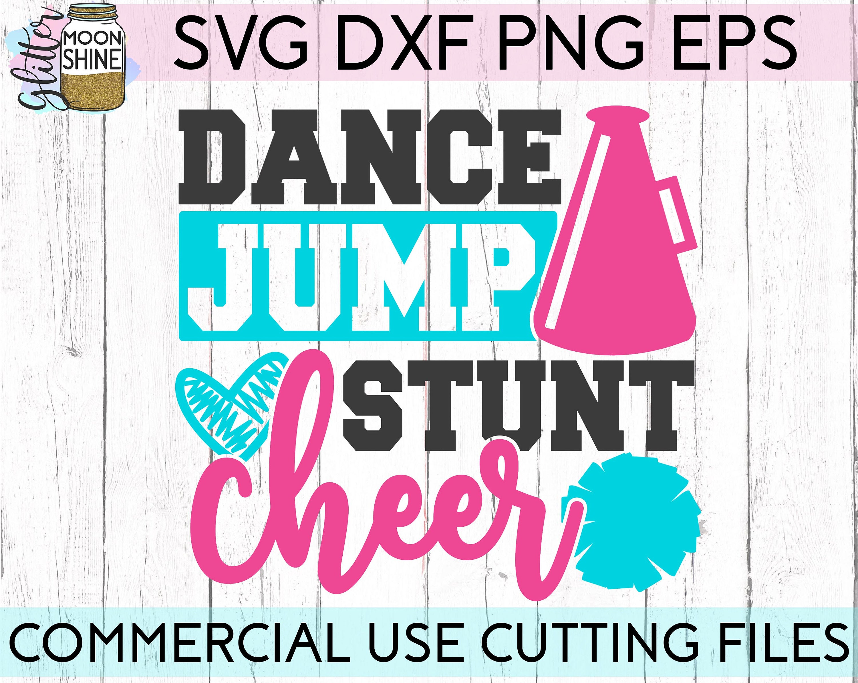 Dance Jump Stunt Cheer Svg Eps Dxf Png Cutting Files for | Etsy