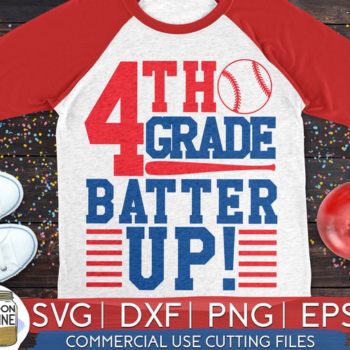 Kindergarten Grade Batter up Svg Eps Png Dxf Cutting Files for - Etsy