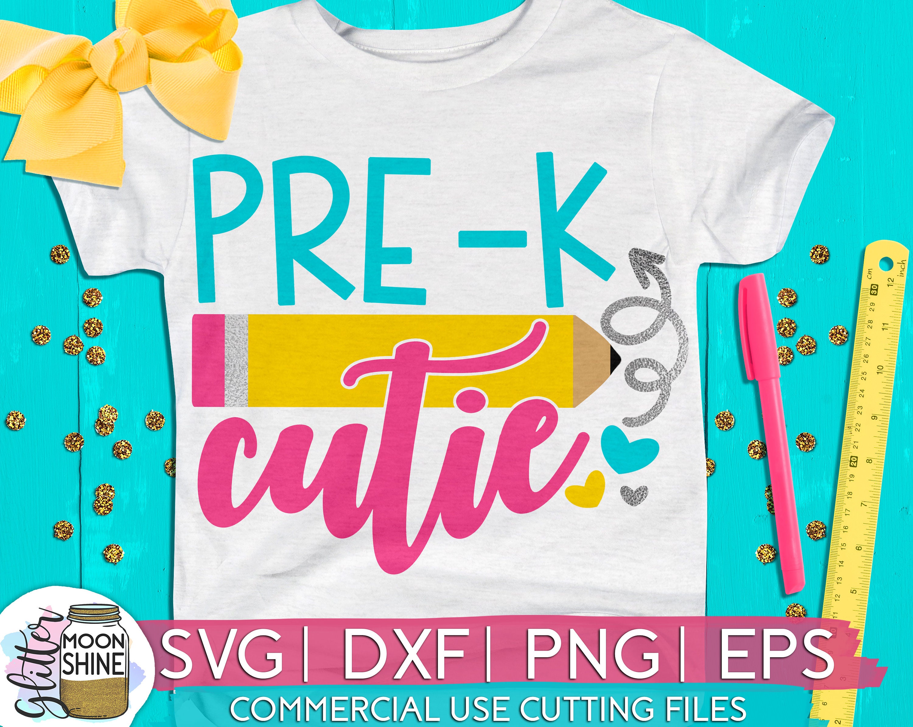 Pre-K Cutie svg dxf eps png cutting files for silhouette cameo | Etsy