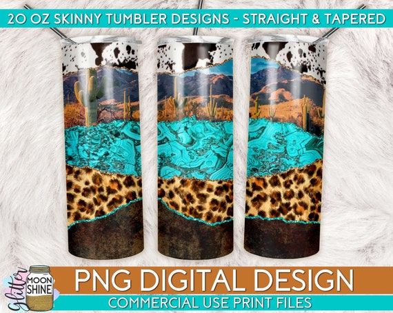 Western Cactus Stack Tumbler PNG Print Files for 20 Oz | Etsy