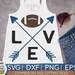Football Love Svg Eps Png Dxf Cutting Files for Silhouette - Etsy