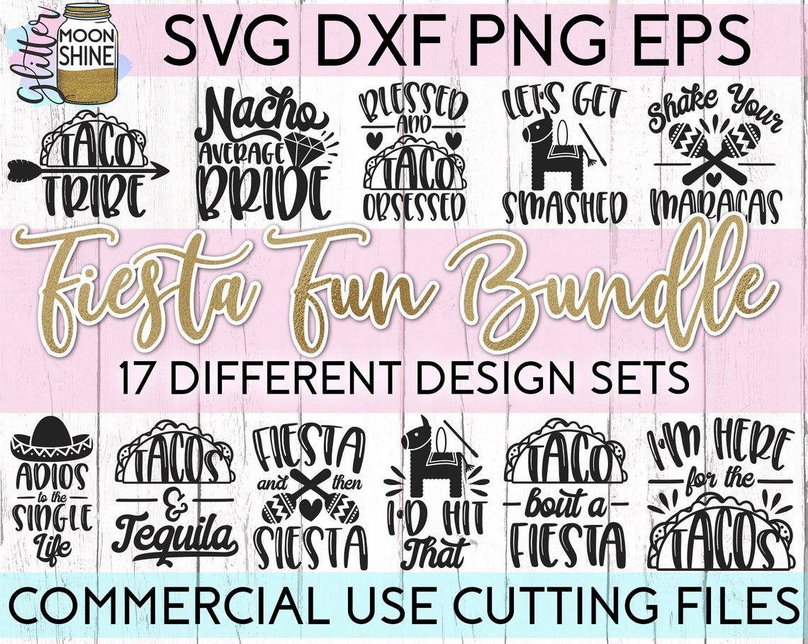 Fiesta Fun Bundle of 17 Svg Eps Dxf Png Files for Cutting - Etsy