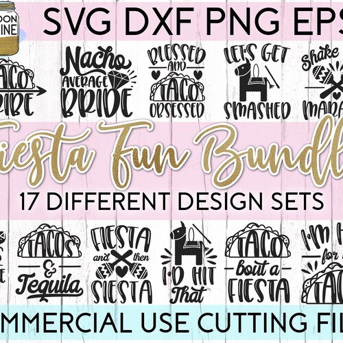 Taco Bout A Fiesta Svg Dxf Eps Png Files for Cutting Machines - Etsy
