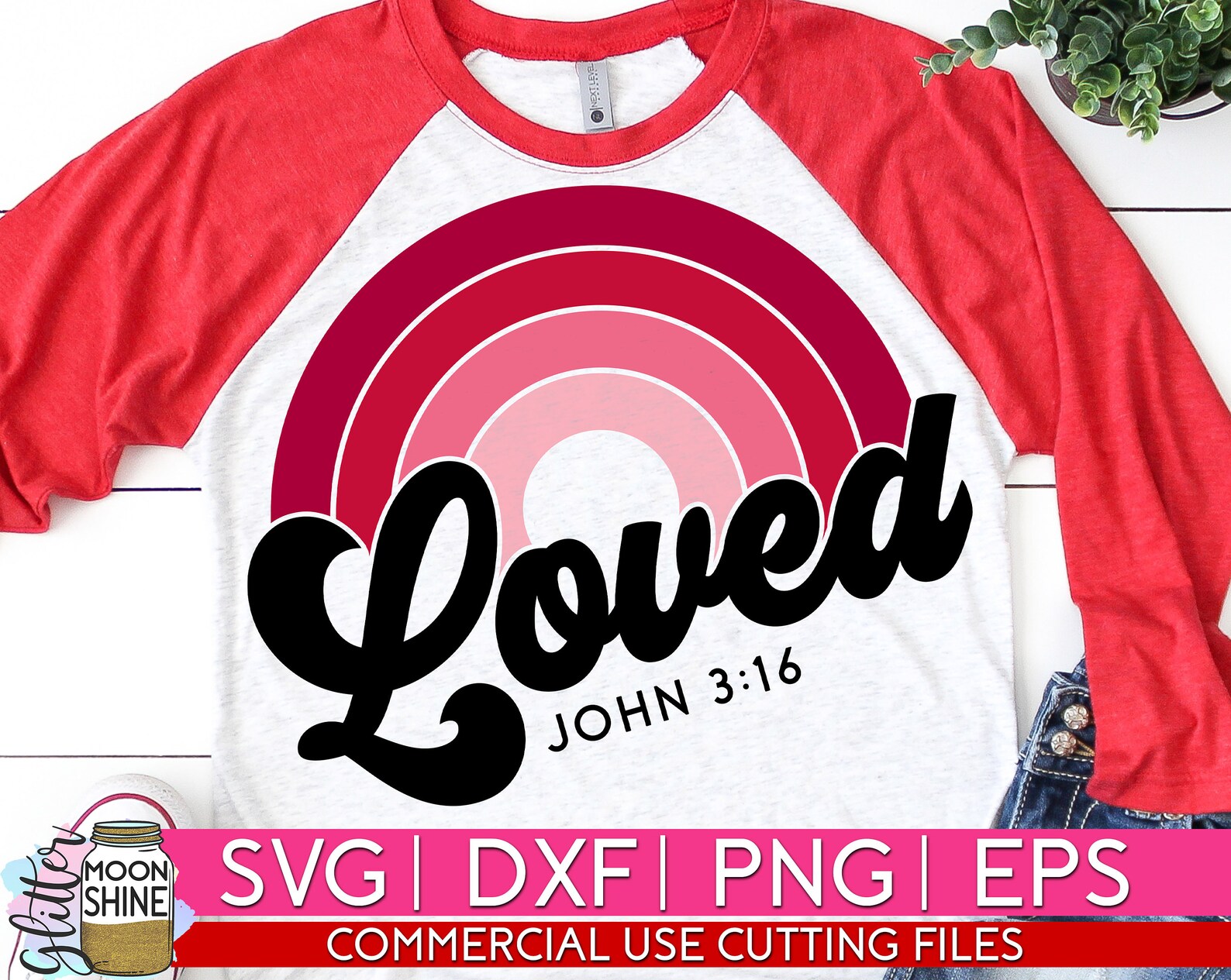 Loved Rainbow John 3:16 Svg Eps Png Dxf Cutting Files for | Etsy