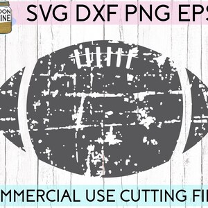 Distressed Football Svg Dxf Eps Png Files for Cutting Machines Cameo ...
