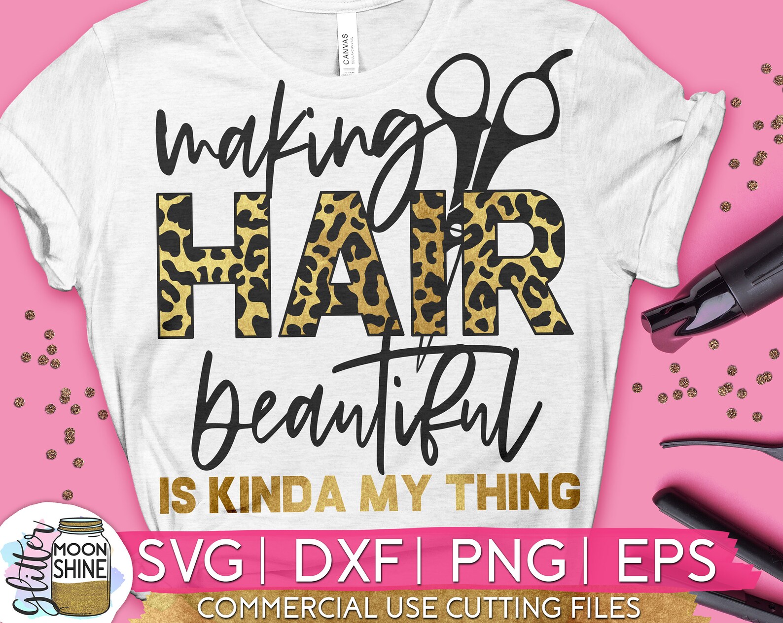 Making Hair Beautiful Leopard Scissors Svg Eps Dxf Png Files - Etsy