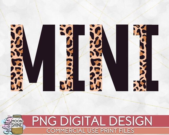 Mini Half Leopard Black PNG Print File for Sublimation or - Etsy
