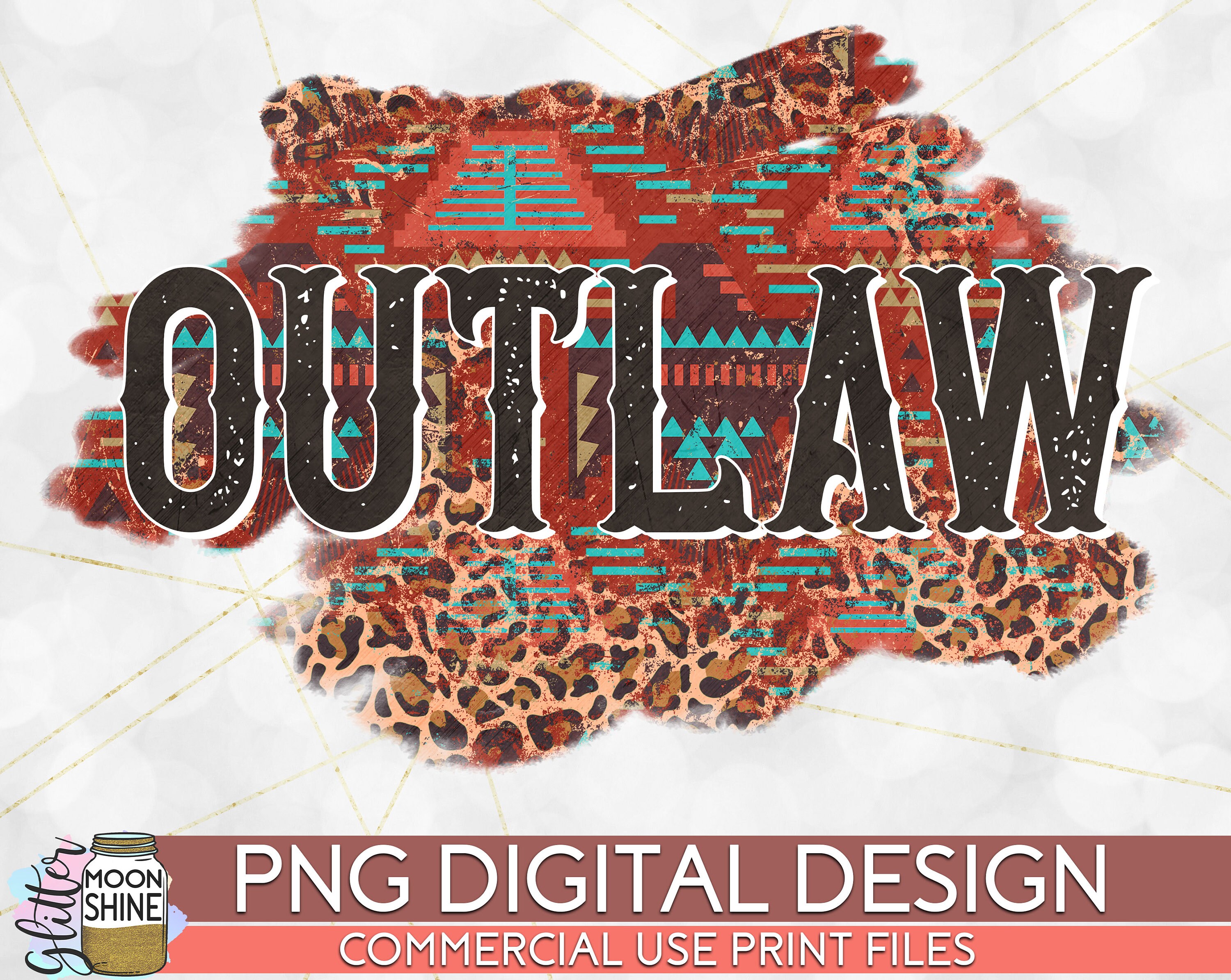 Outlaw Clay Leopard PNG Print File for Sublimation or Print - Etsy