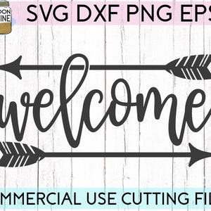 Welcome Arrows Svg Eps Dxf Png Files for Cutting Machines Cameo Cricut ...