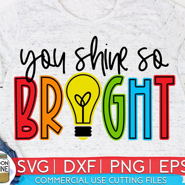 Teacher Shine Bright Svg - Etsy