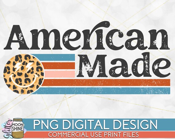 American Made Retro Leopard Face PNG Print File for | Etsy