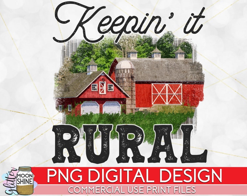 Keepin' It Rural Barn Red PNG Print File for Sublimation | Etsy